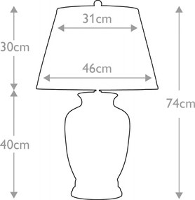 Velká stolní lampa Elstead MORRIS L 74 cm 1×E27