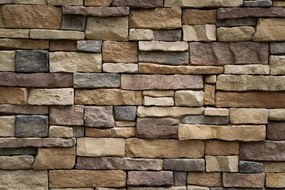 DIMEX | Vliesová fototapeta Textura kamenné stěny MS-5-2404 | 375 x 250 cm | béžová, hnědá, šedá, růžová