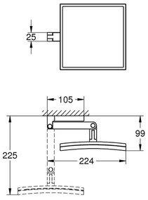 Grohe Selection Cube Zrcátko G40808000