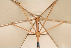Béžový slunečník ø 300 cm Wood – Rojaplast