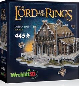 3d puzzle wrebbit 3d puzzle pán prstenů: zlatá síň edoras 445 dílků