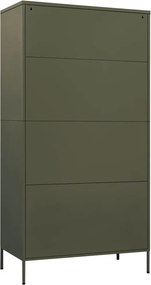 Šatní skříň olivově zelená 90 x 50 x 180 cm ocel 336243