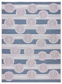 koberec SISAL SION grapefruit 00002 ploché tkaní ecru / růžový / modr velikost 160x220 cm | krásné koberce cz