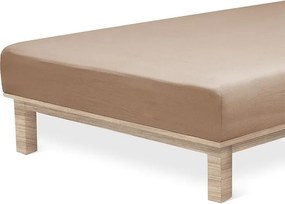 Napínací prostěradlo jersey s elastanem ořechové 180 x 200 cm