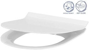 Cersanit Crea WC sedátko ovál duroplast / antibakteriální, bílá, K98-0177