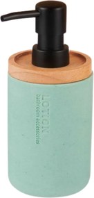 Dávkovač mýdla Loudis, mátová/s dřevěnými a černými prvky, 280 ml