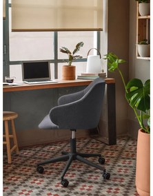 Tmavě šedá kancelářská židle Kave Home Einara