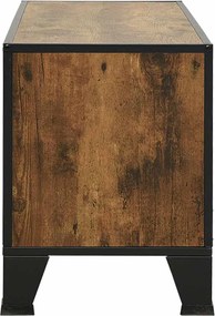 TV skříňka rustikální hnědá 105 x 36 x 47 cm kov a MDF 335909