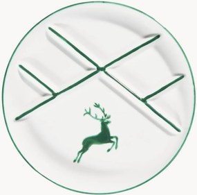 Ručně vyrobený fondue talíř Grüner Hirsch