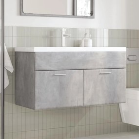 Koupelnová skříňka se zápustným umyvadlem betonově šedá 3324860