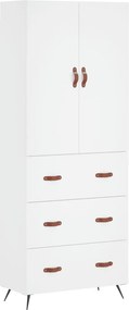 Skříň highboard bílá 69,5 x 34 x 180 cm kompozitní dřevo 3195819