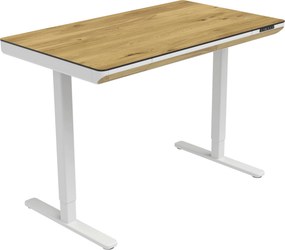 XXXLutz PSACÍ STŮL, bílá, dub artisan, 120/70/73-118 cm Xora - Kancelářské stoly - 000788006202