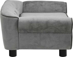 Pohovka pro psy tmavě šedá 72 x 45 x 30 cm plyš 171039