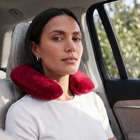 SCANquilt polštář podkova VELVET vínová ostatní