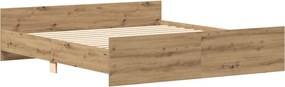 Rám postele bez matrace Řemeslnický dub Dřevěné konstrukce 3328761