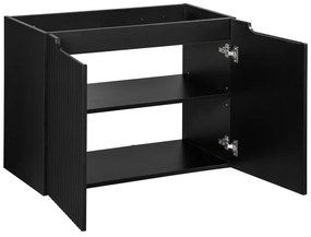 COMAD Závěsná skříňka pod umyvadlo - NOVA 82-80-2D black, šířka 80 cm, matná černá