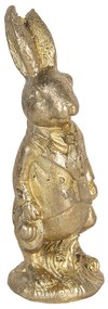 Zlatá dekorace králík ve fraku - 4*4*11 cm