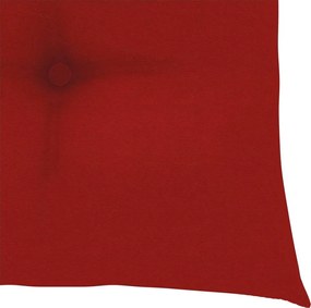 vidaXL Houpací křeslo s poduškou masivní teak [3062778] Barva: vínová červená