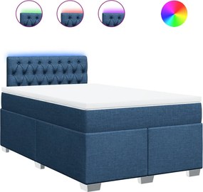 Box spring postel s matrací modrá 120x200 cm textil 3288168