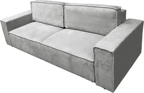 Rozkládací pohovka, světle šedá, HARPERA BIG SOFA
