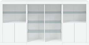 Příborník s LED osvětlením bílý 202 x 37 x 100 cm 3209184