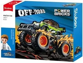 Sluban Power Bricks M38-B1158 Natahovací auto Bigfoot Green BKI / LEGO