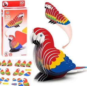 JOKOMISIADA 3D puzzle Papoušek / 24 dílků / 3D model / 6,5 x 4,5 x 4 c