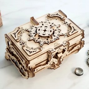 Ugears - 3D dřevěné mechanické puzzle Starožitná šperkovnice