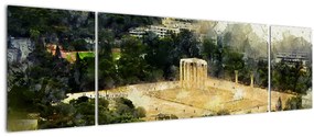 Obraz - Chrám Dia, Athény, Řecko (170x50 cm)