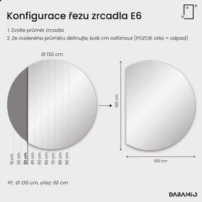 Kulaté zrcadlo do koupelny s LED osvětlením E6