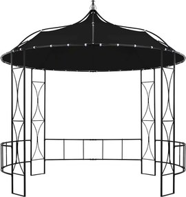 Altán 300 x 290 cm antracitový kruhový 310031