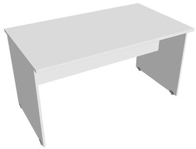 Stůl jednací rovný 140 cm - Hobis Gate GJ 1400 Dekor stolové desky: bílá, Dekor lamino podnože: bílá