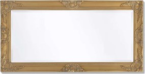 Nástěnné zrcadlo barokní styl 100 x 50 cm zlaté 243680