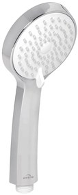 Invena Dafni, 3-funkční ruční sprchová hlavice kulatá, chrom-bílá, INV-AS-02-002-X