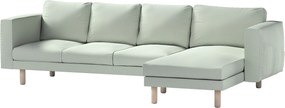 Potah na pohovku IKEA Norsborg 4-místná se šezlongem barva modrá látka pletený vzor