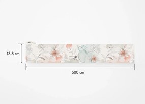 Samolepící bordura na zeď Akvarelove Květiny | 5 m x 13.8 cm | DWB8439