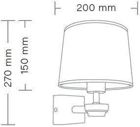 KANDELA - Nástěnná lampa SZPILKA 1
