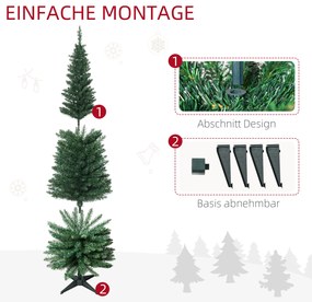 HOMCOM Vánoční stromek 390 špiček zelený Ø 55 x H180 cm