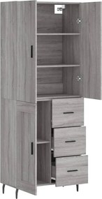 Skříň highboard šedá sonoma 69,5 x 34 x 180 cm kompozitní dřevo 3196033