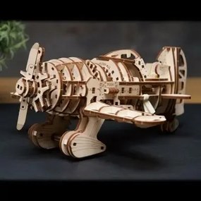 Ugears 3D dřevěné mechanické puzzle Letadlo Mad Hornet / od 14 let / 3