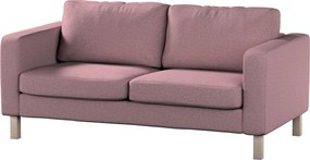 Potah na pohovku IKEA  Karlstad 2-místná, nerozkládací, krátký barva růžová látka pletený vzor
