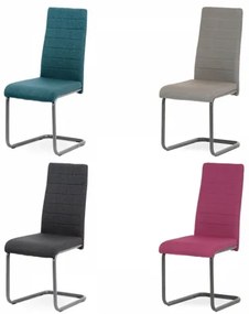 Jídelní židle modrá látka kov antracit DCL-400 BLUE2
