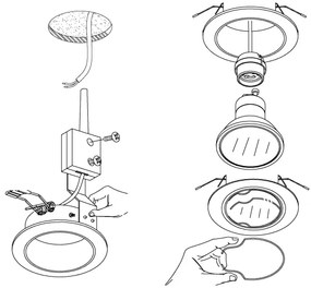 Eglo 94235 - SADA 3x LED Podhledové svítidlo PENETO 3xGU10-LED/3W/230V