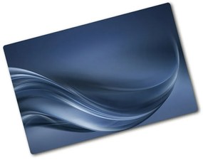 Wallmuralia Kuchyňská deska velká skleněná Šedá vlna 80x52 cm