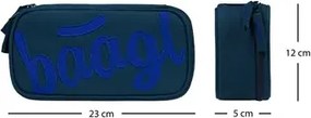 BAAGL Školní penál etue Logo modrý GRS