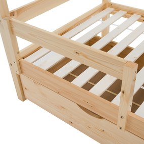 Montessori postel, 90x200, přírodní, masiv, NOEMA
