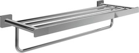 Villeroy & Boch Elements Striking - Držák ručníku s poličkou, délka 60 cm, chrom TVA15200600061
