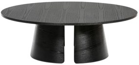 OnaDnes -20% Černý jasanový kulatý konferenční stolek Teulat Cep 110 cm