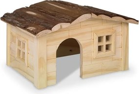 Domek dřevo/kůra sedlová střecha Dinki 28,5x19,5x16,5cm Nobby