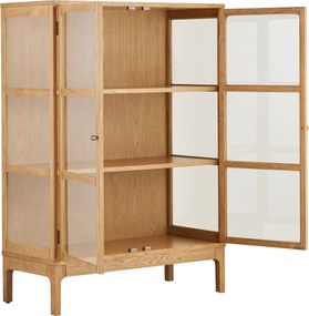 House Nordic Prosklený kabinet ZAMORA 126x90cm dub 3001501